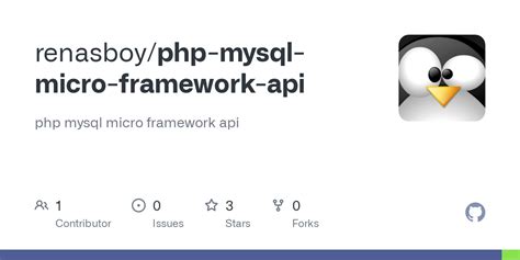 GitHub Renasboy Php Mysql Micro Framework Api Php Mysql Micro