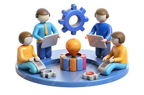 3d Candid Ai Enhanced Strategic Brainstorming Concept With Team Using Ai Tools For Innovation