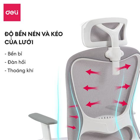 Ghế Xoay Văn Phòng Công Thái Học Cao Cấp Có Khóa Ngả Lưng 135 Độ Gối