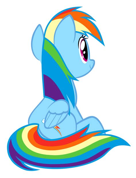 Rainbow Dash Sitting Vector By Greenmachine987 On Deviantart