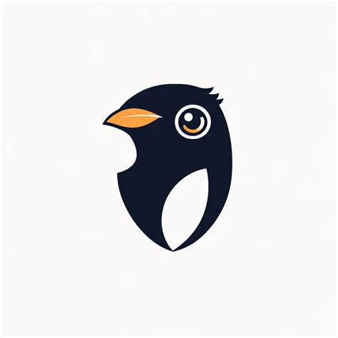 くちばしが映えるペンギンロゴ｜イラスト・フリー素材なら「シンテリ」