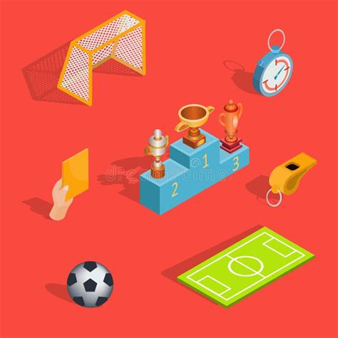 Estadio De Fútbol Isométrico Ilustración Del Vector Ilustración De
