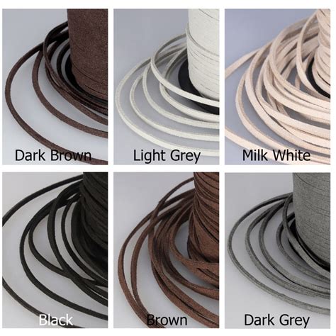 5mm Faux Leather Suede Cords Flat Velvet Leather Cord Fiber Etsy
