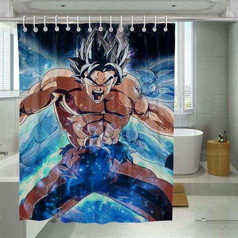 Hand Skill Dragon Ball Anime Shower Curtain Set Bathroom Set For Bathroom Decor Best T For