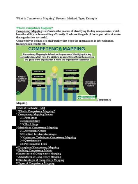 Competency Mapping Process Method Type Example Pdf Competence