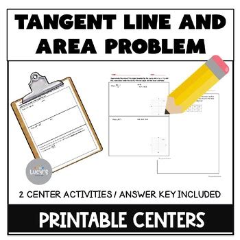 TANGENT LINE AREA PROBLEM PRACTICE By Lucys Calculus Store TPT