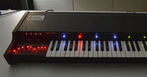MATRIXSYNTH Vintage ARP Omni Keyboard Synthesizer Overhauled With LED Sliders SN