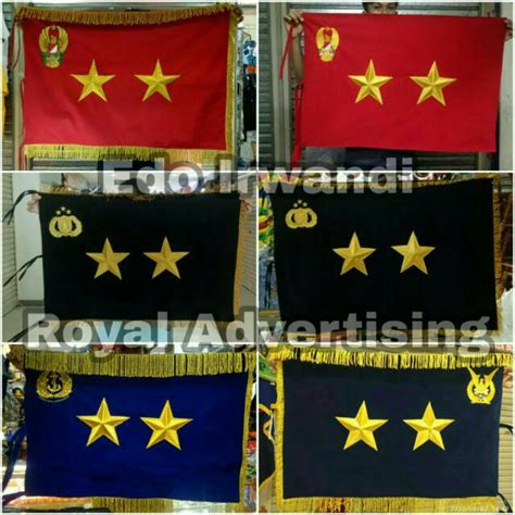 Jual Bendera Pataka Bendera Bordir Bendera Rapati TNI AD Bintang 2 Berkualitas Shopee Indonesia
