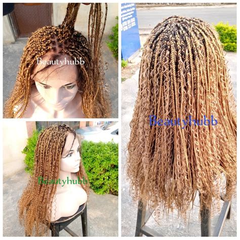 Boho Knotless Full Lace Box Braid Wig For Black Women Box Etsy