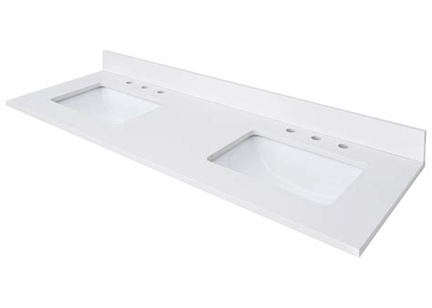 Avanity 61 In Lotte Radianz Contrail Matte Quartz Top With Dual