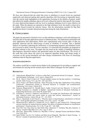 A Review On Classification Of Data Imbalance Using Bigdata Pdf Databases Computer Software
