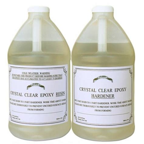 Epoxy Resin Crystal Clear 1 Gallon Kit For Super Gloss Coating And Tabletops For Sale Online Ebay