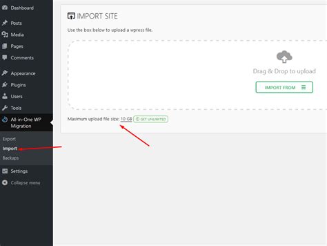 Solving All In One Wp Migration Plugin Upload Size Limit Problem