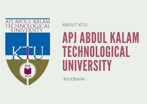 Apj Abdul Kalam Technological University Ktu Ktuqbank