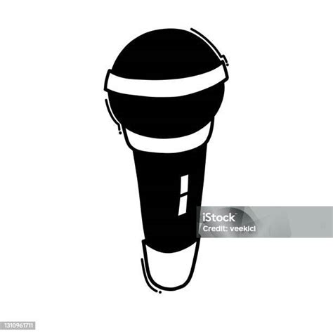 마이크 낙서 벡터 아이콘입니다 그리기 스케치 일러스트레이션 손 그린 선 Eps10 그리기에 대한 스톡 벡터 아트 및 기타 이미지 그리기 낙서 드로잉 노래 Istock