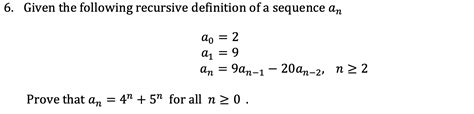 Solved Given The Following Recursive Definition Of A Chegg