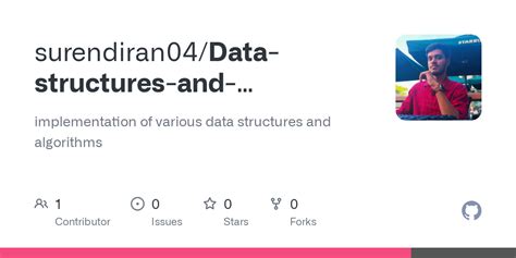 GitHub Surendiran Data Structures And Algorithms Implementation Of Various Data Structures