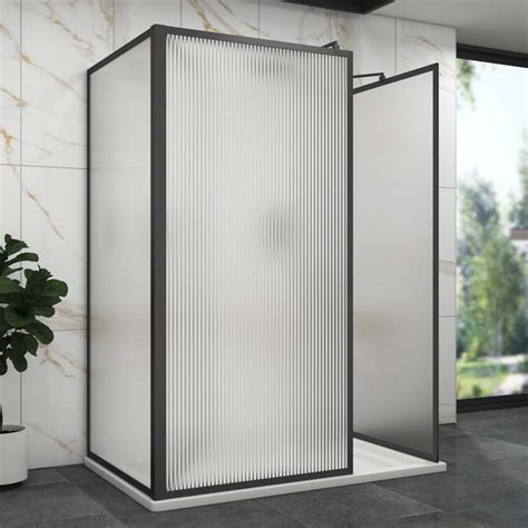 Luxor 3 Sided Walk In Fluted Shower Enclosure With 1200 X 760mm Tray