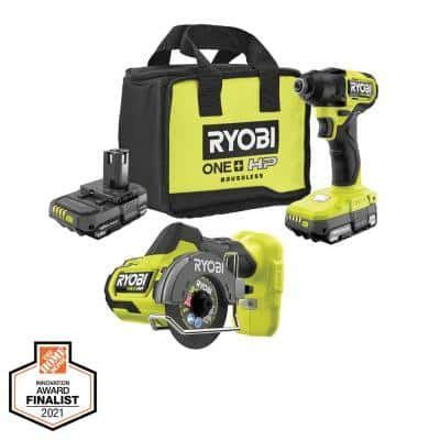 Ryobi one hp 18v brushless cordless compact 1 4 in impact driver and ...