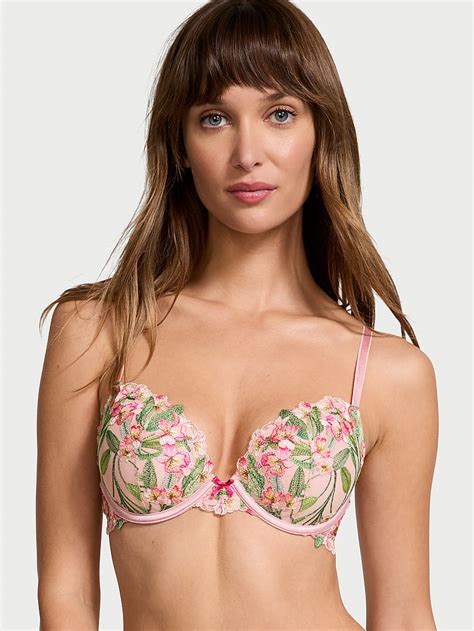 Buy Lily Embroidery Push Up Bra Chalk Rose Order Bras Online