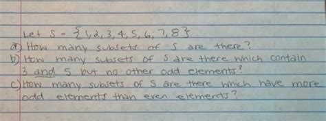Solved Let So 123 4 5 6 7 83 How Many Subsets Of S