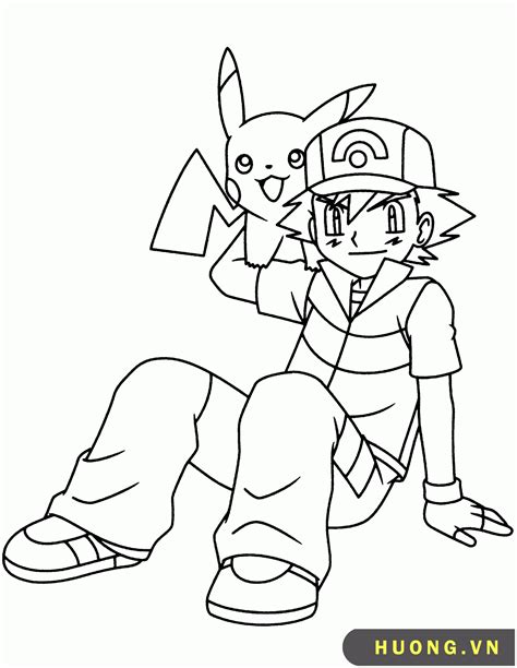 Bộ Sưu Tập Tranh Tô Màu Pikachu Dễ Thương đáng Yêu Nhất Cho Bé Hương Vn