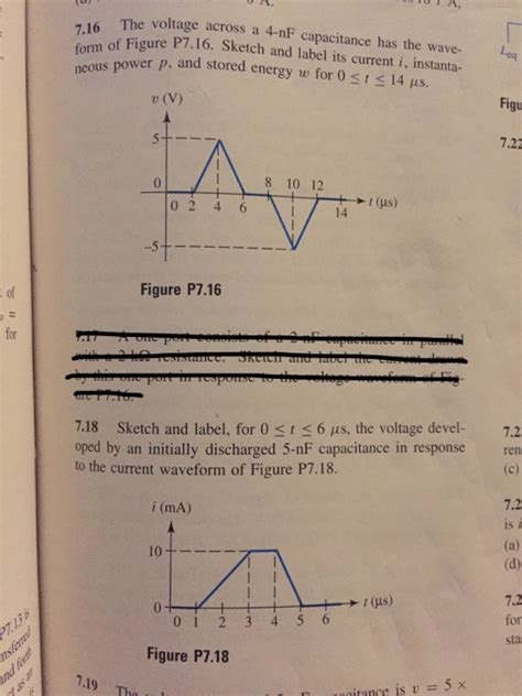 Solved The Voltage Across A 4 Nf Capacitance Has The