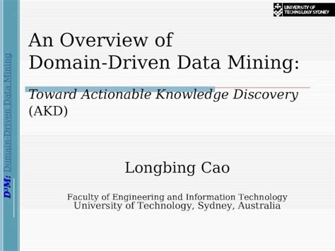 Ppt D 3 M D 3 M Domain Driven Data Mining An Overview Of Domain