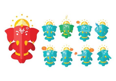 Ganpati Vector 131043 Vector Art At Vecteezy Cartoons Vector Vector