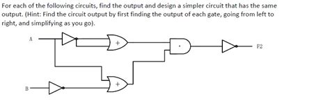 Solved For Each Of The Following Circuits Find The Output Chegg