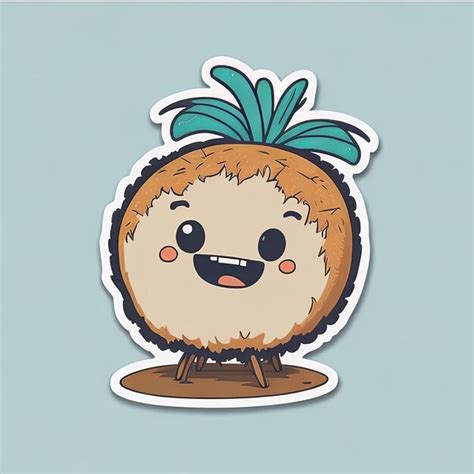 Premium Ai Image Cute Fruit Coconut