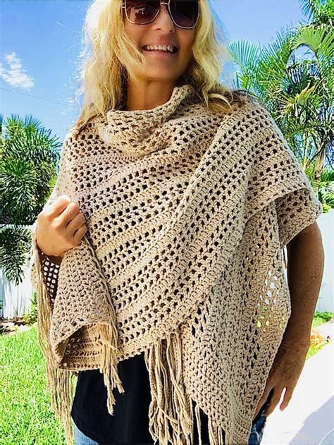Crochet Wrap Pattern Easy Crochet Pattern Crochet Ruana Pattern