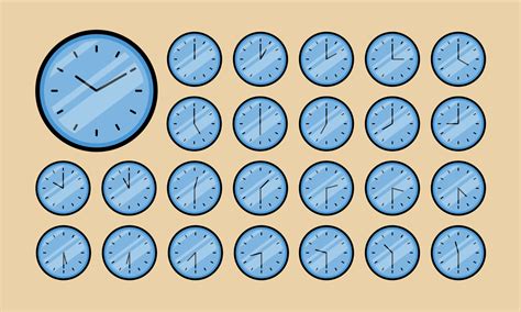 Wall Clock Vector Icon Set Vector Art At Vecteezy