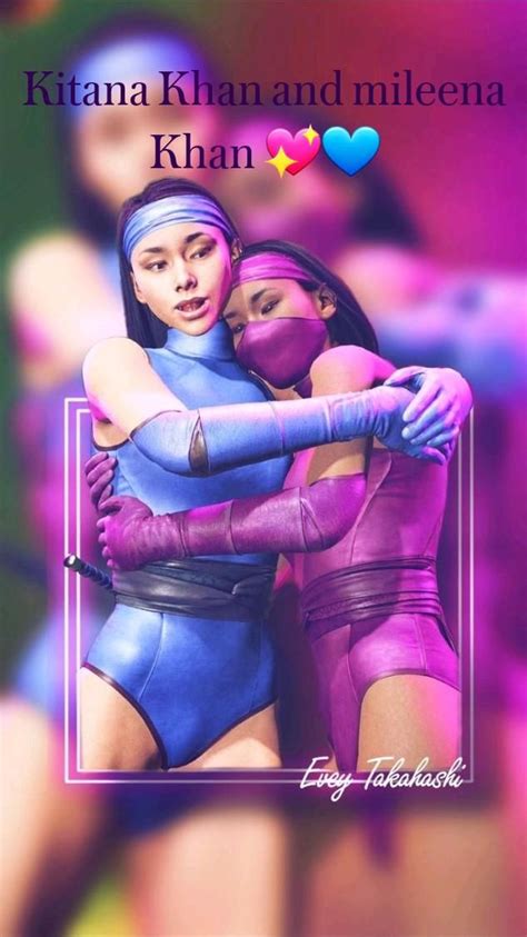 Kitana Khan And Mileena Khan 💖💙 Mortal Kombat Art Kitana Mortal
