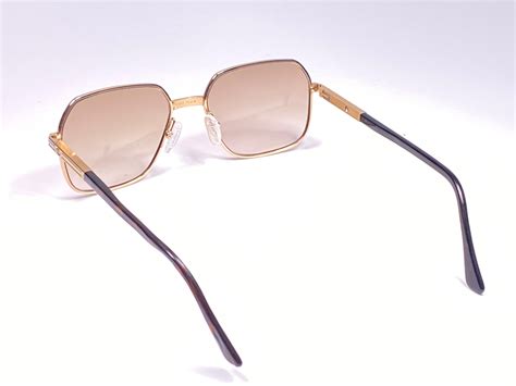 New Vintage Essilor Gold And Silver Light Brown Lenses France 1970s