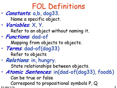 Knowledge Representation Iii First Order Logic Ppt Download