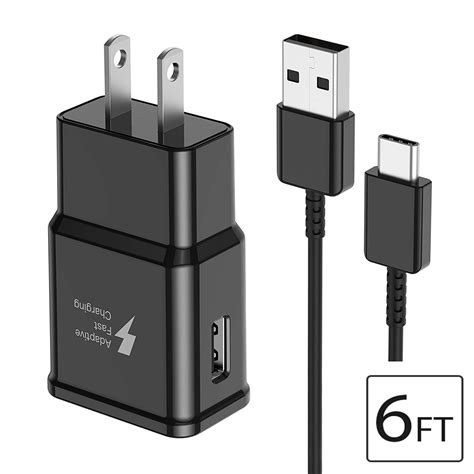Samsung Galaxy Fast Charger Adaptive Fast Charging Wall Charger Plug With USB Type C Cable