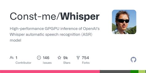 Github Const Mewhisper High Performance Gpgpu Inference Of Openais Whisper Automatic Speech