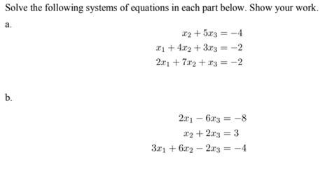 Hello I Am Not Sure How To Solve These Equations Since They Are