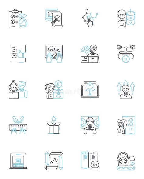 Customer Service Linear Icons Set Satisfaction Empathy Communication Responsiveness