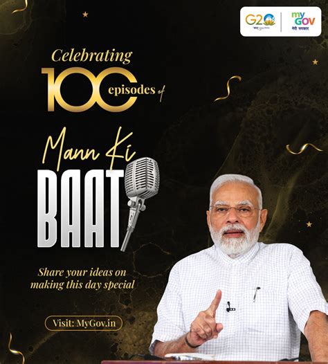 Mygovindia On Twitter Lets Make The 100th Episode Of Mann Ki Baat
