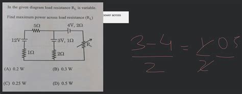 In The Given Diagram Load Resistance Mathrm R Mathrm L Is Variable