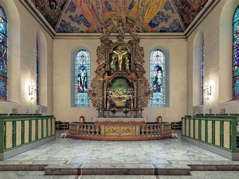 Kor Och Altare Av Storkyrkan Den Stora Kyrkan I Stockholm Sverige