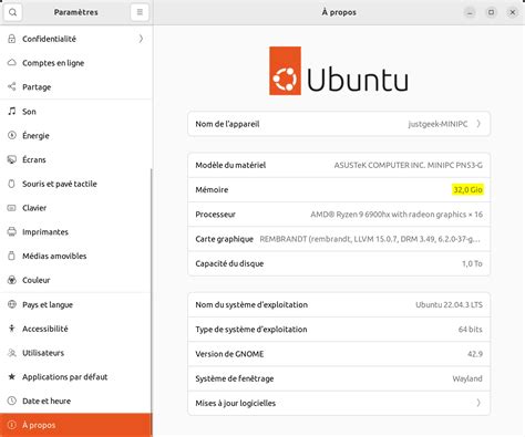 Conna Tre La Quantit De M Moire Vive Ram Install E Dans Son Pc