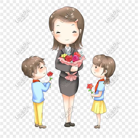 ภาพประกอบดอกไม้นักเรียนวันครู Png สำหรับการดาวน์โหลดฟรี Lovepik