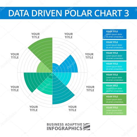 Data Driven Polar Chart Template 1 — Stock Vector © 97873304