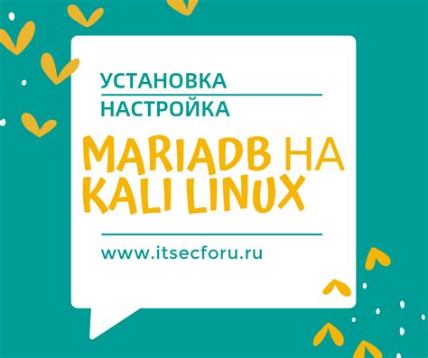 Как установить MariaDB на Kali Linux