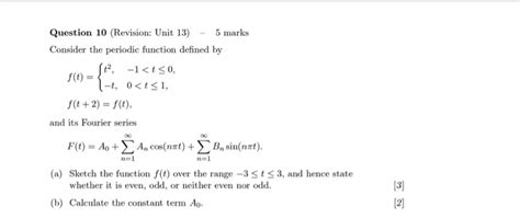 Solved Question Revision Unit Marks Consider The Chegg