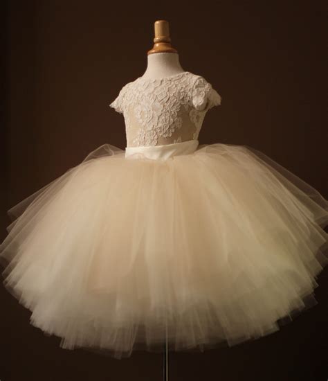 Lace Flower Girl Dress Couture Anagrassia A N A G R A S S I A