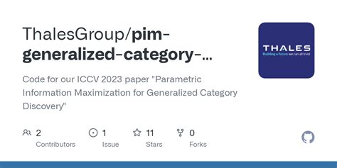 Github Thalesgroup Pim Generalized Category Discovery Code For Our Iccv Paper